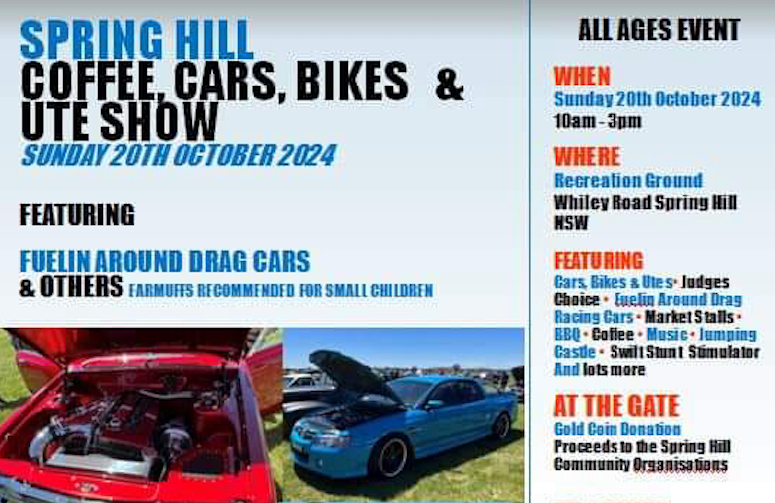 2024 Spring Hill Coffee, Cars, Bikes & Ute Show - Gnoo Blas Classic Car ...